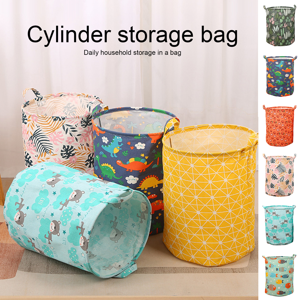 Zruodwans Large Capacity Foldable Cotton Linen Basket Baby Laundry ...