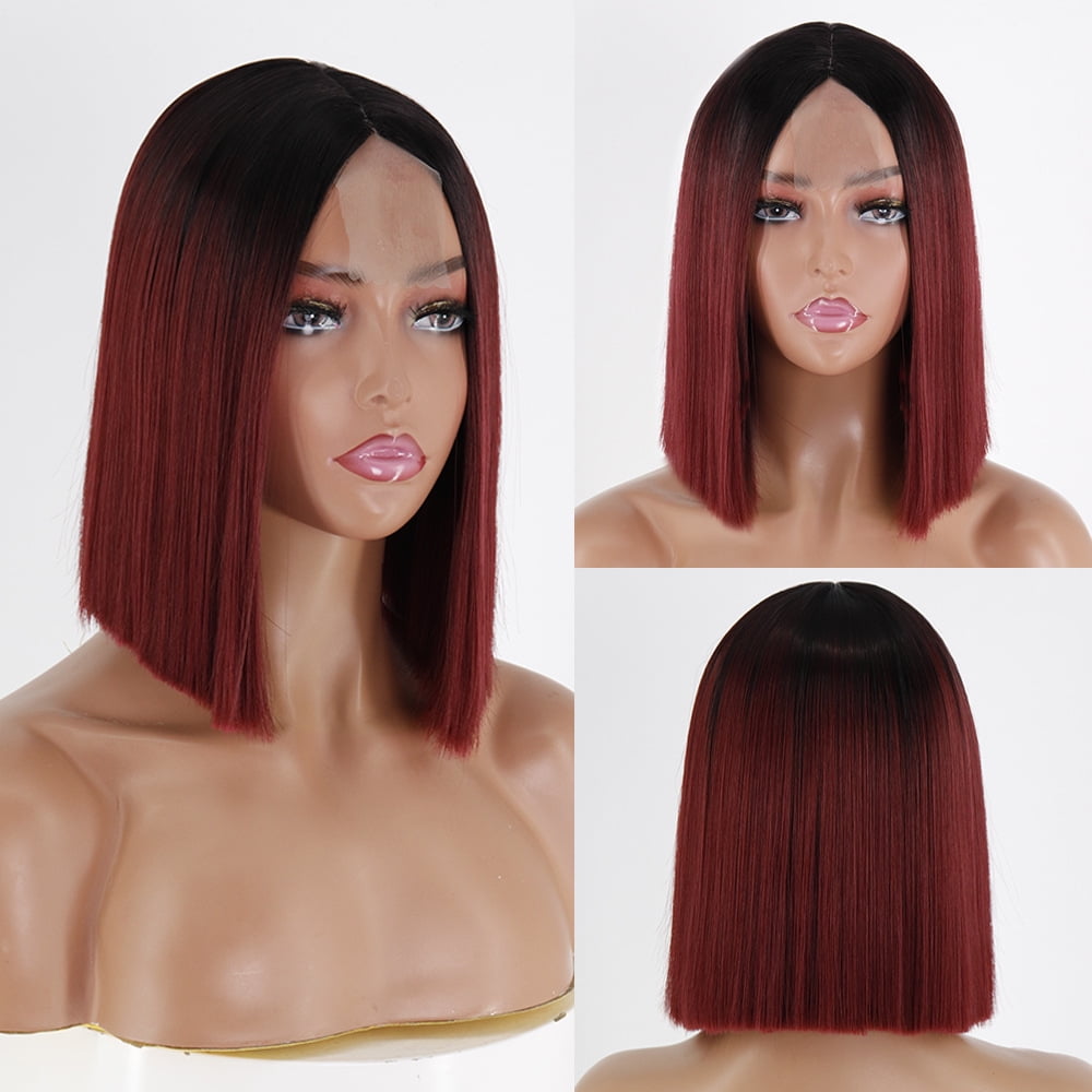 Side Part Bob Wigs Bone Straight Hair Wigs For Black Women Brazilian ...