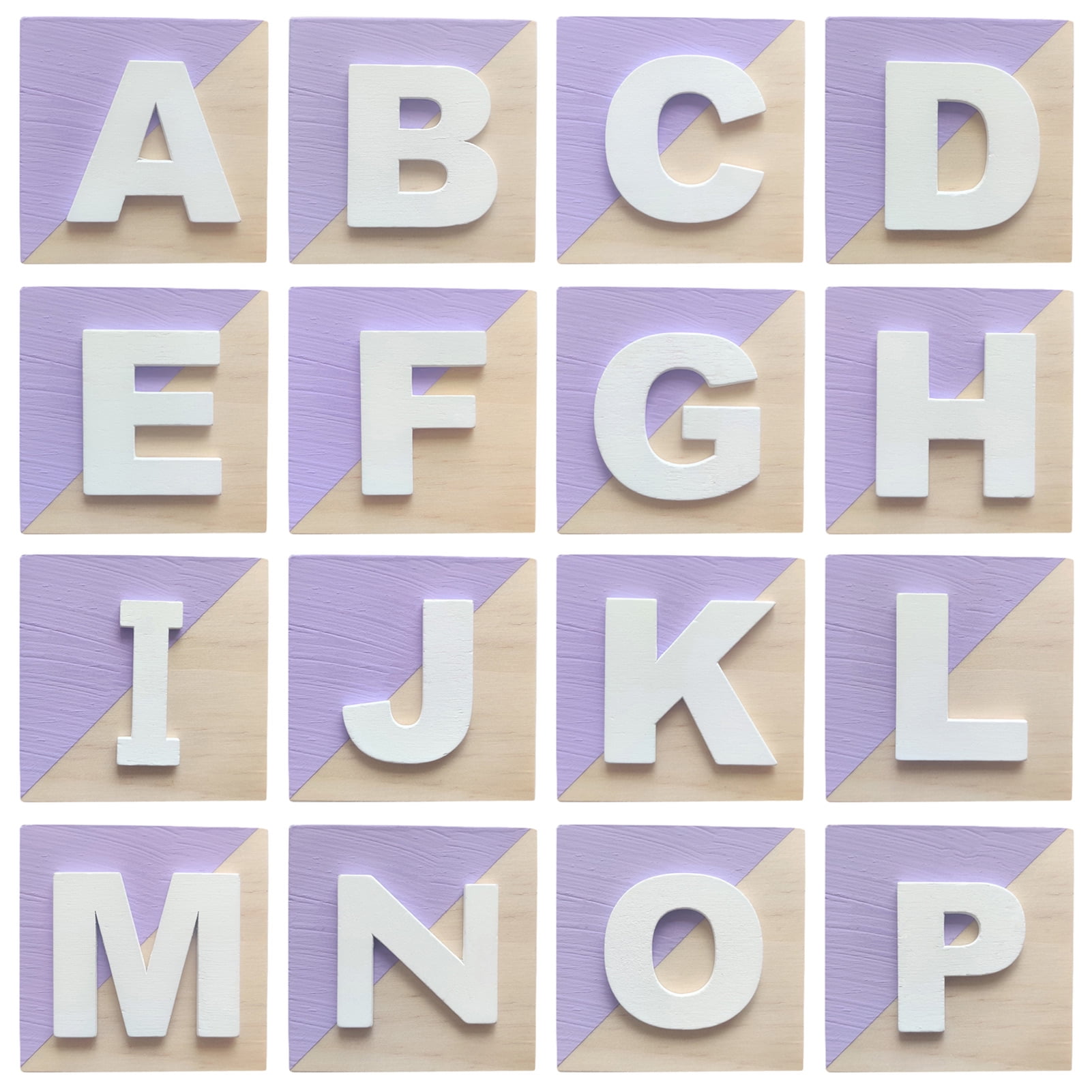 Compact DIY Polished Wooden Alphabet Blocks - Early Educational 26 ...