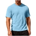 Aueoeo Mens Classic T-Shirt Comfortable Short Sleeve Crew Neck Casual ...