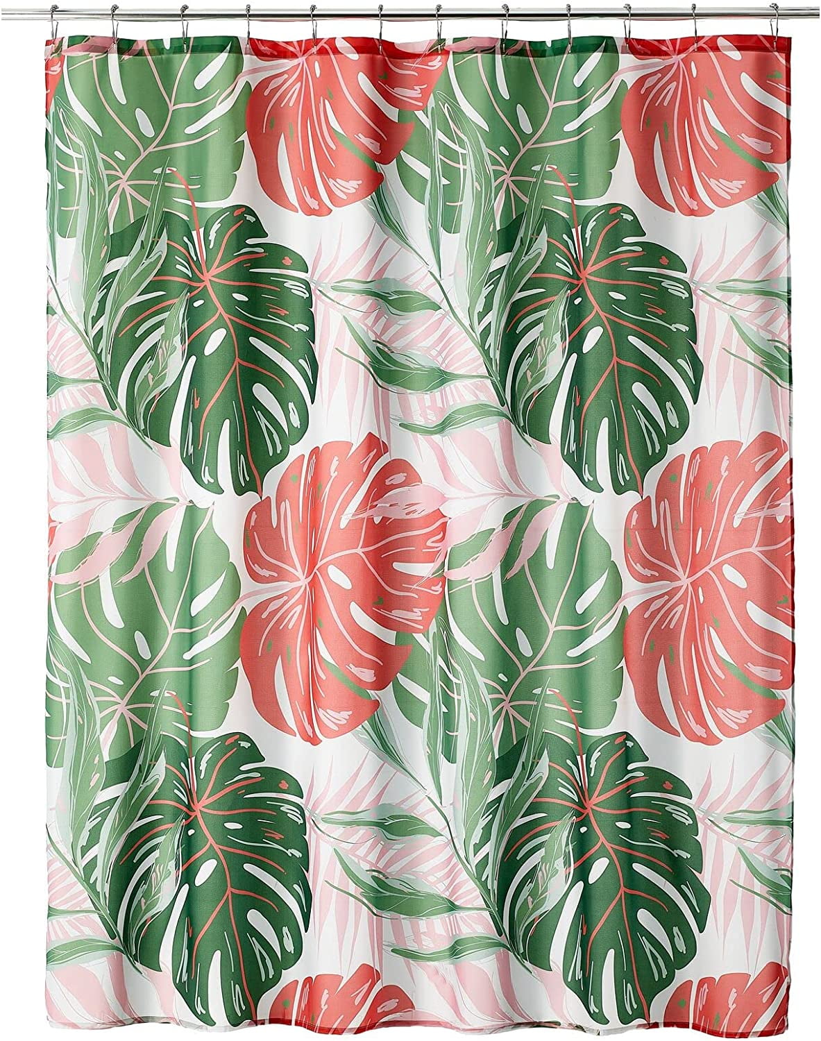 Fabric Shower Curtain, Machine Washable, Quality Reinforced Buttonholes ...