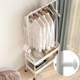 Wuzstar Metal Clothing Rack Stand Floor Garment Rack with 2 Tier Basket ...