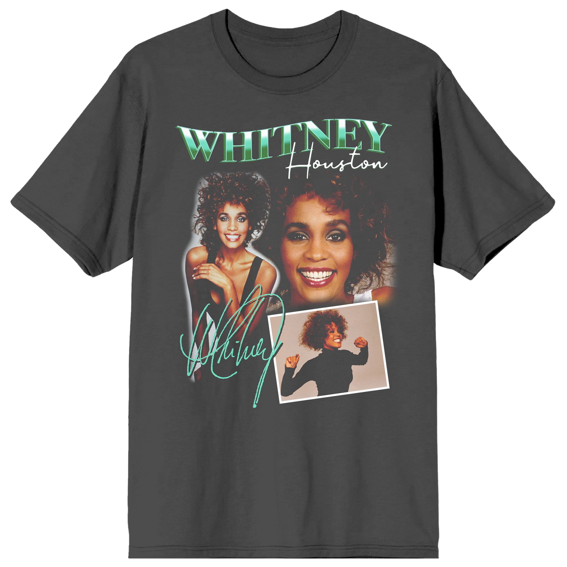 Whitney Houston Portrait Collage Charcoal T-shirt-3XL - Walmart.com