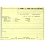 Cherry Printers | Staff Absence Report | Triplicate Book | 3 part ...