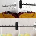 2 Pcs Folding Wall Mounted Clothes Hanger Rack with Swing Arm Stainless ...
