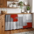 Abstract Art Cabinet Curtains 32" W x 55" L Retro Red Grey Graffiti ...