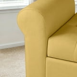 Storage Bench with Upholstered Rolled Arm Ottoman Bench Couch w/ Solid ...