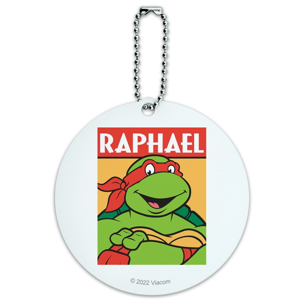 Teenage Mutant Ninja Turtles Raphael Round Luggage ID Tag Card Suitcase ...
