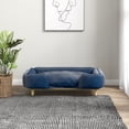 PawHut Raised Dog Couch with Cushion for Large-Sized Dogs, Dark Blue ...
