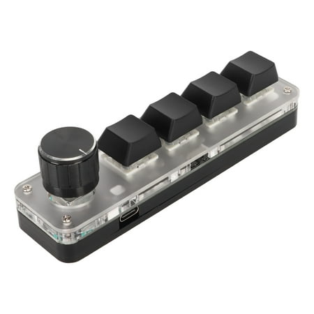 USB Mini 4 Key Keypad, PC Keypad Blue Switch General With Knob For ...