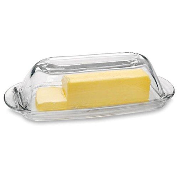 Circleware Glass Butter Dish with Lid, Multi-Purpose Preserving Serving ...