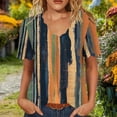 Thousandth Women Tie Dye Tops Casual Plus Size Summer Blouse Short ...