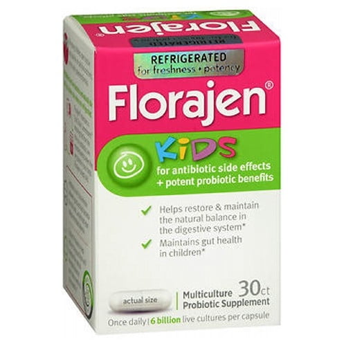 Suplemento Probiótico Florajen 4 Kids 30 Cápsulas (Paquete de 4 ...