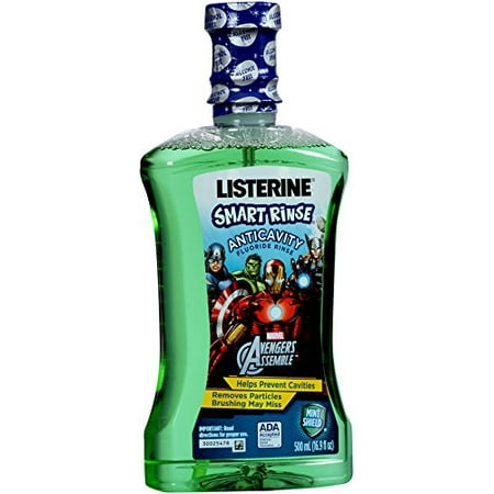 Listerine Smart Rinse Kids Alcohol-Free Anticavity Fluoride Mouthwash ...