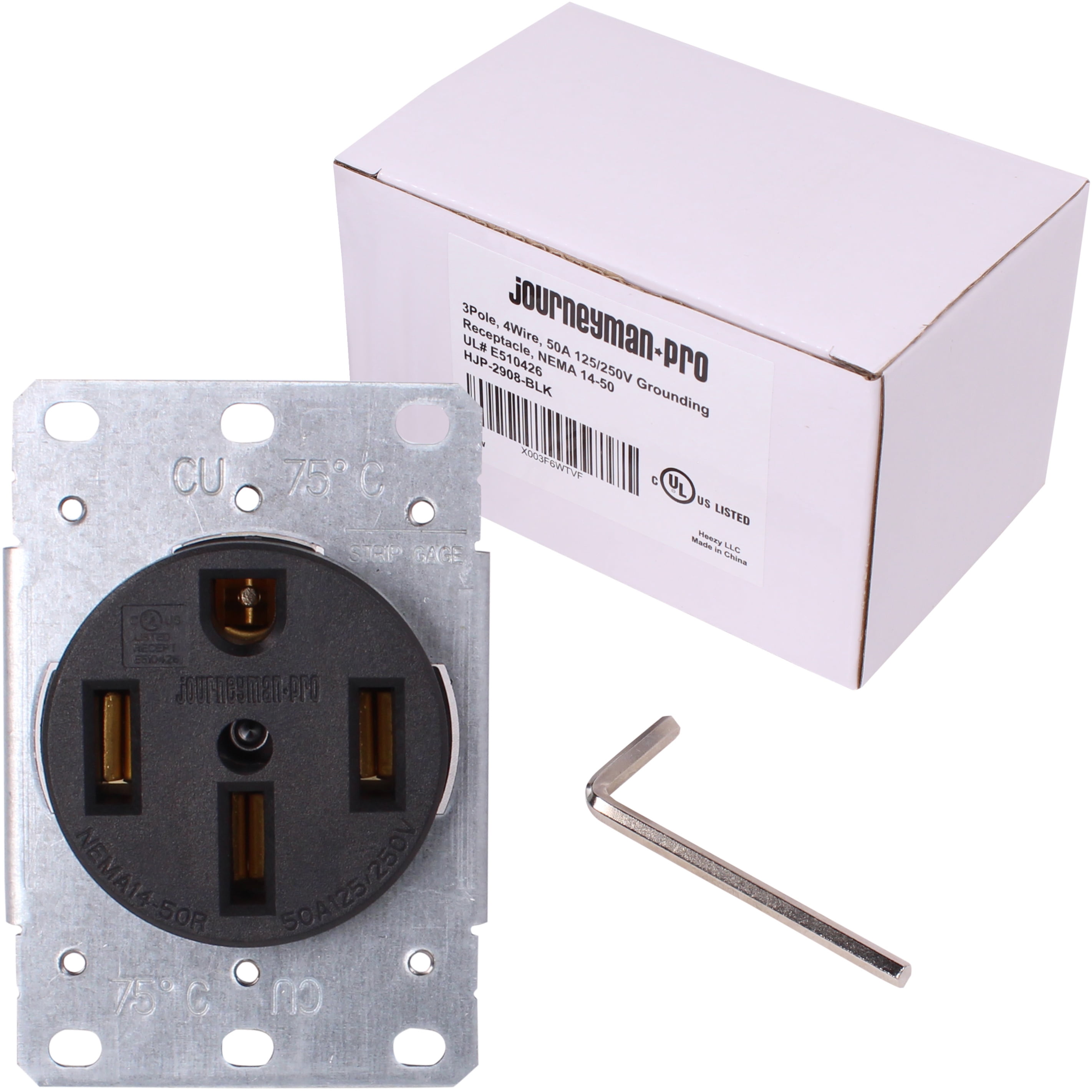 Journeyman-Pro Lifetime Guaranteed, NEMA 14-50 Commercial/Industrial ...