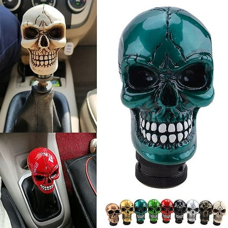 Skull Gear Shift Knob Universal Manual Shifter Lever Handle Alien Head ...