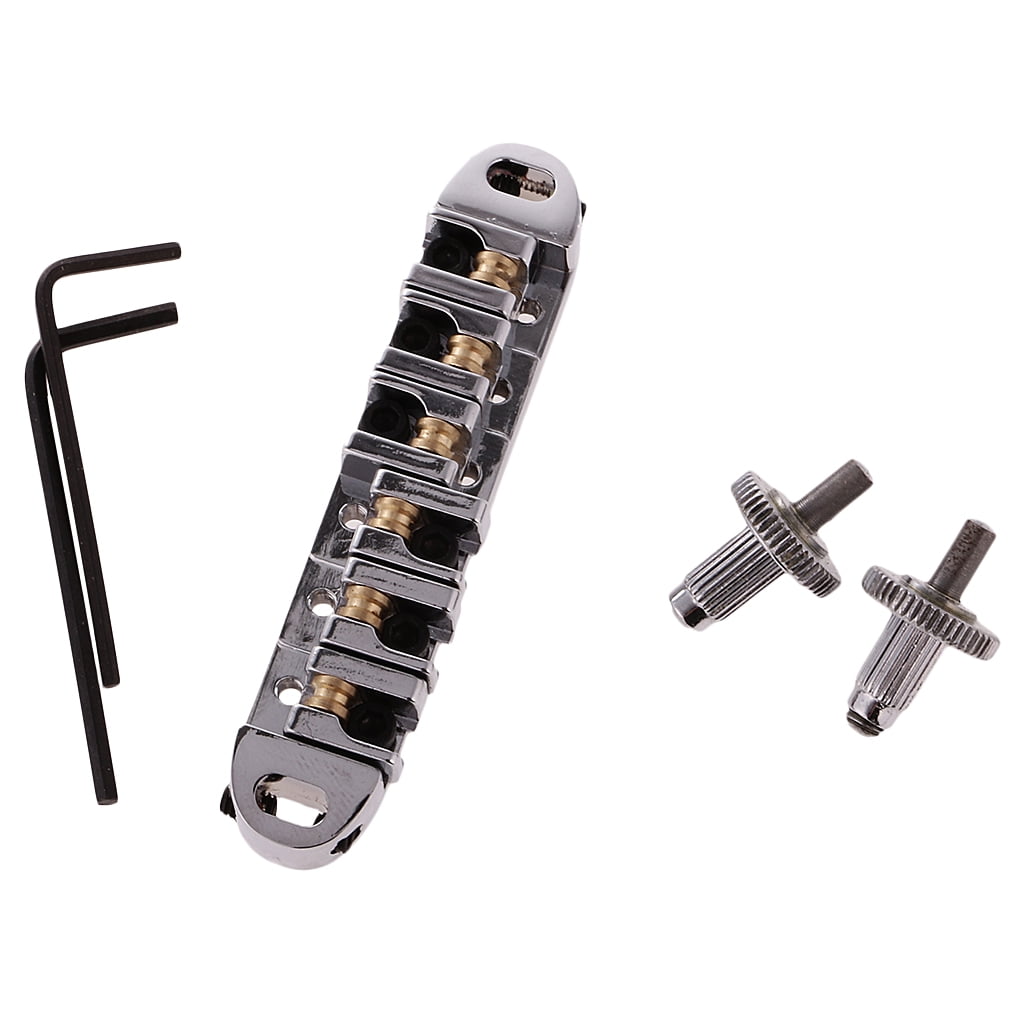 Roller Saddle Bridge Tailpiece Bridge for Electric Guitar Bridge With ...