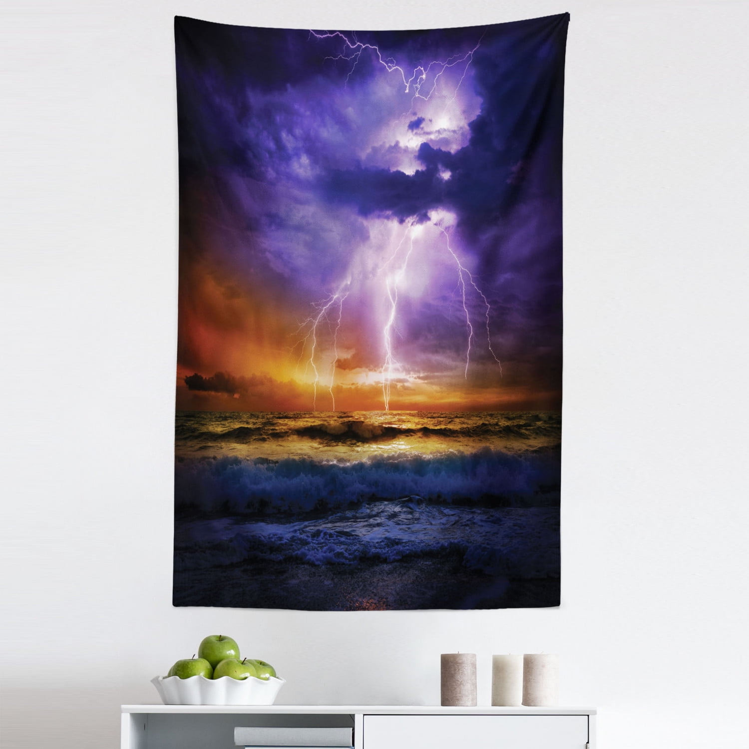 Nature Tapestry, Epic Thunder and the Storm on the Sea Wave Horizon Bad ...