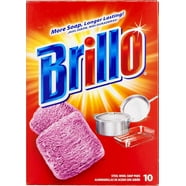 Brillo Heavy Duty Steel Wool Soap Pads, Original Red Scent, 10 Count ...