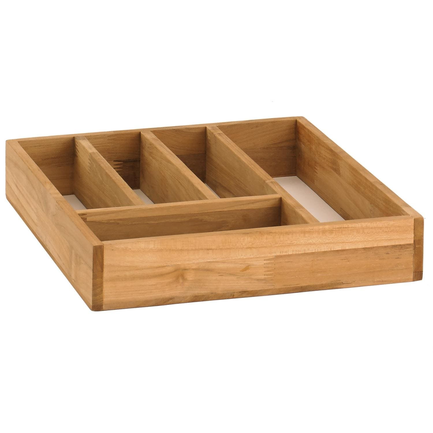 Pacific Teak 14 1/4-Inch Teak Wood Cutlery Tray - CT-1 - Walmart.com