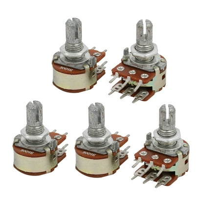 5 Pcs B500K Model B 500K Ohm 6 Terminal Dual Linear Rotary Taper ...