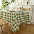 Waterproof Plaid Tablecloth Fabric - Square 58x58 Inch Classic Gingham ...