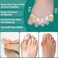 Bunion Corrector Silicone Toe Separator Splint 5 Hole Chain Wearable ...