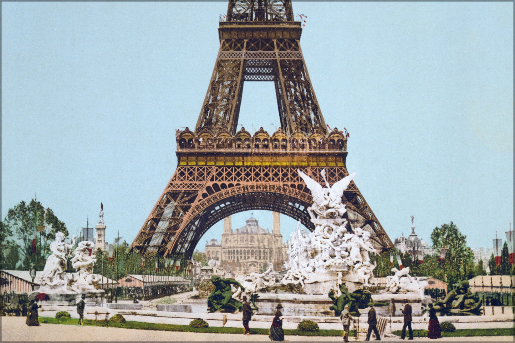 24"x36" Gallery Poster, Eiffel Tower, Exposition Universal, 1889, Paris ...