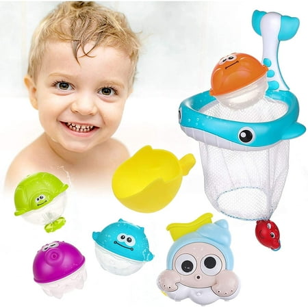 Baby Bath Toys Baby Water Spray Toy with Net, Bath Toy Net Baby Shower ...