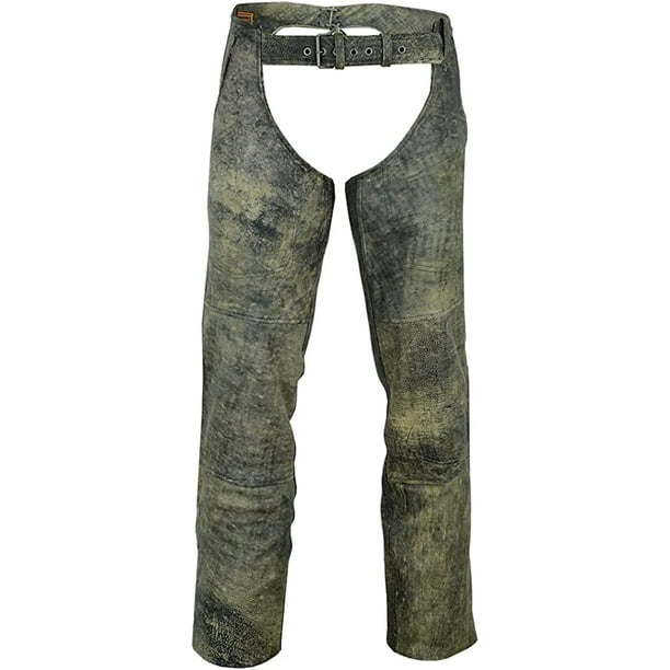 Daniel Smart Motorcycle Leather Chaps – All Season Unisex Biker Pant ...