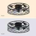 18'' Low Profile Caged Ceiling Fan with Lights Remote Control, Enclosed ...