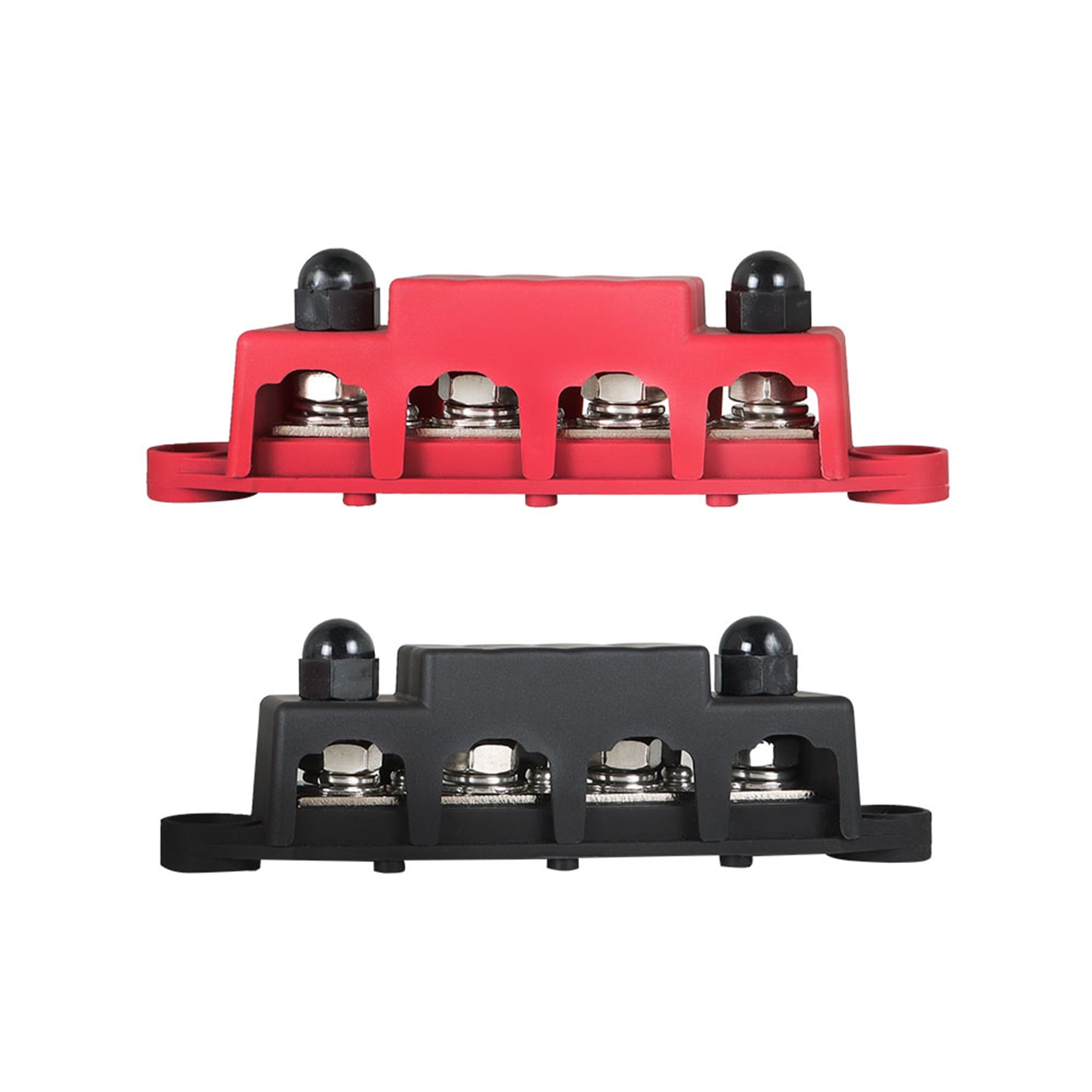 4 Post Busbar Bus Bar Power Distribution 12V 250A 3/8" Red and Black ...