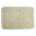 Rustic Chic Plain Table Placemat with Frayed Edges - Set of 4 (Natural ...