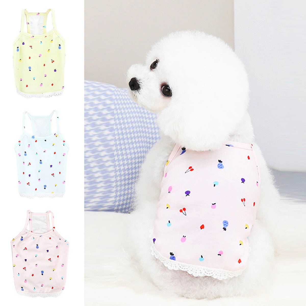 Meidiya Cute Dog Clothes,Girl Dog Colorful Fruit Pattern Cute Cherry ...