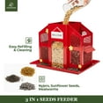 Kingsyard Squirrel-Proof Metal Bird Feeder House, Triple Feeders for ...