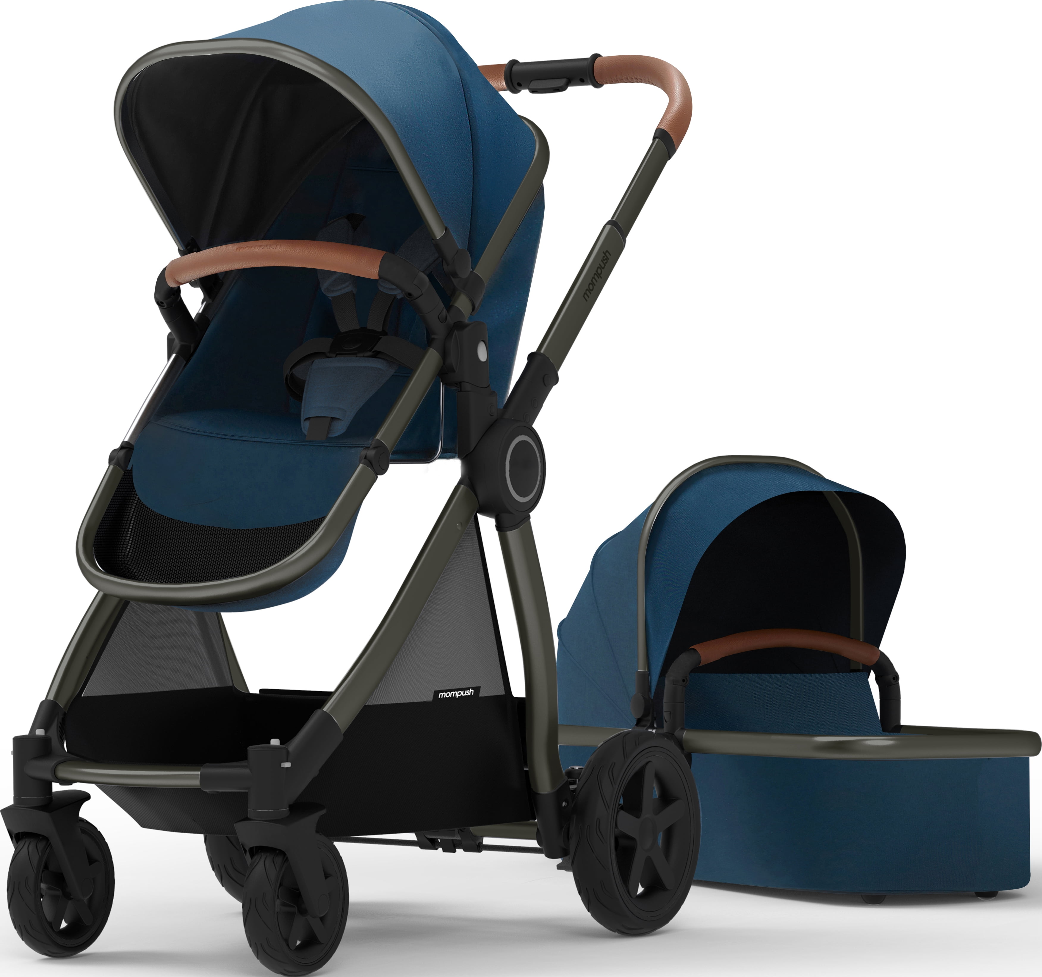 Mompush Ultimate2 Baby Stroller with Bassinet and Adjustable Seat, Navy ...