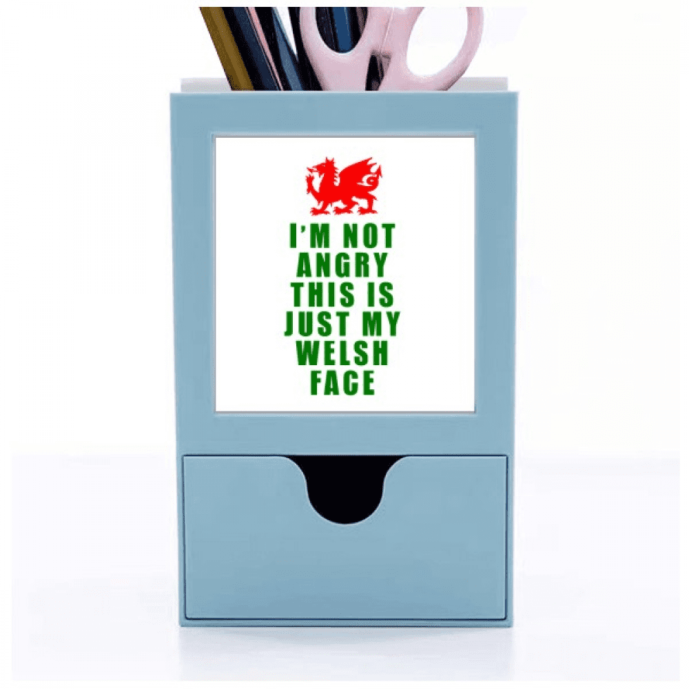 Welsh Face Emotional Culture Desk Supplies Organizer Pen Holder Card ...