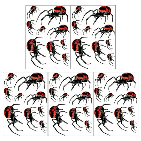5 Sheets Halloween Spider Window Stickers Waterproof Stickers (assorted ...