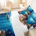 Manfei Watercolor Ocean 7 Pieces Full Size Bedding Sets,Cartoon Sea ...