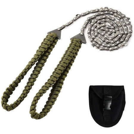 Pocket Chainsaw,36 Inch 48 Teeth Long Hand Saw Chain With Paracord ...