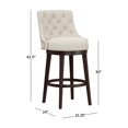 Hillsdale Furniture Halbrooke Wood Bar Height Swivel Stool Cream