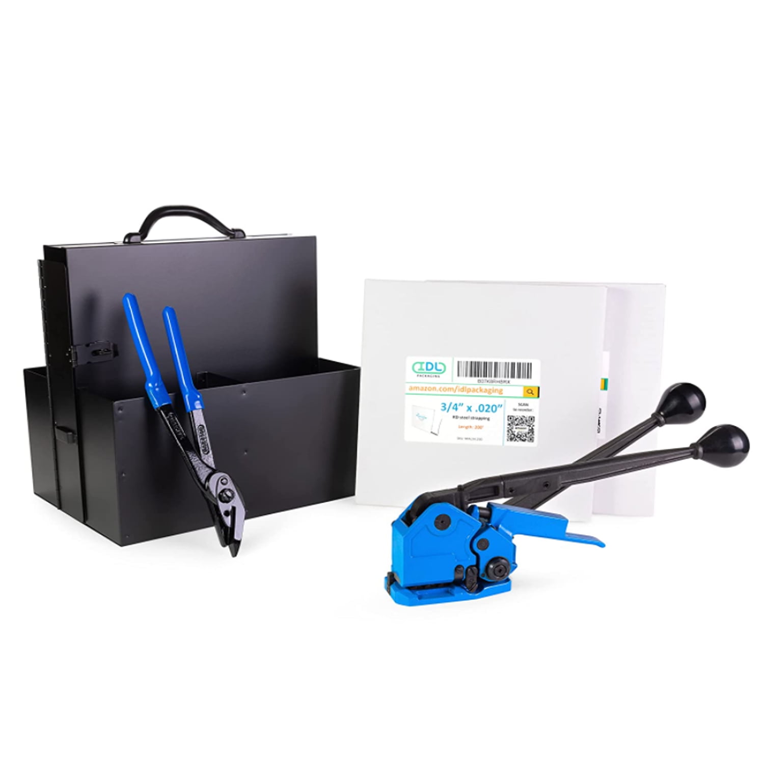 IDL Packaging PRO 3/4" x 400' Steel Strapping Kit, 1700 lbs Break ...