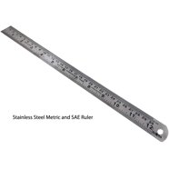 PRECISE 6" (15.2 cm) Steel Ruler | Dual Measurement in Inches ...