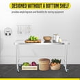 36 In x24 In Open Base Stainless Steel Work Table - Commercial Kitchen ...