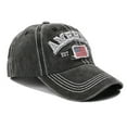 Zuhui Unisex Baseball Caps Caps with American Sports Worn Holes Flag ...