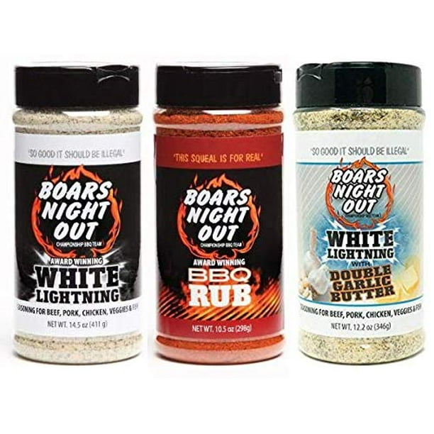 Boars Night Out - 3 Pack - White Lightning - Championship - Double Garlic - Walmart.com