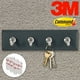 3M Command Mounted Decorative Key Chain Rail Hold 4 Hooks Organizer ...
