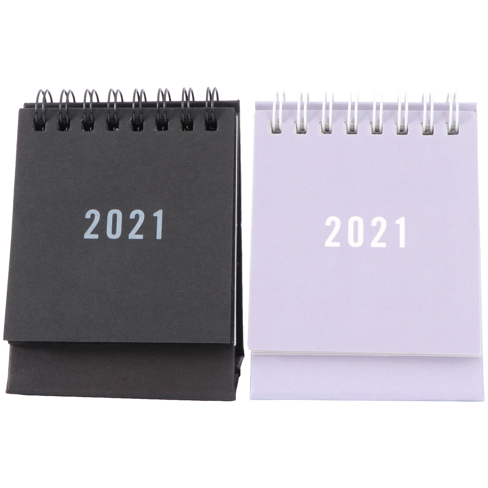 2pcs 2021 Mini Tabletop Calendar Simple Desktop Calendar Schedule ...