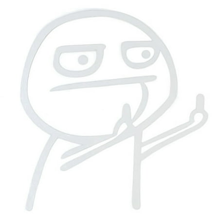 Cartoon Vertical Middle Finger Car Sticker Personalized Despise Funny ...