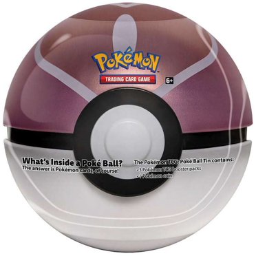 Pokemon Toy Set: Red Poke Ball Tin with TCG Booster Packs and Coin ...